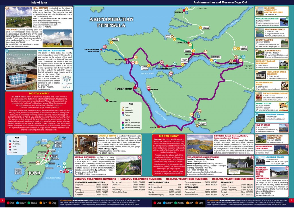 Ardnamurchan information map - The Isle of Mull